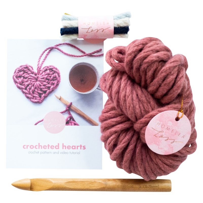 Chunky Heart Crochet Kit (makes 2) — Homelea Lass